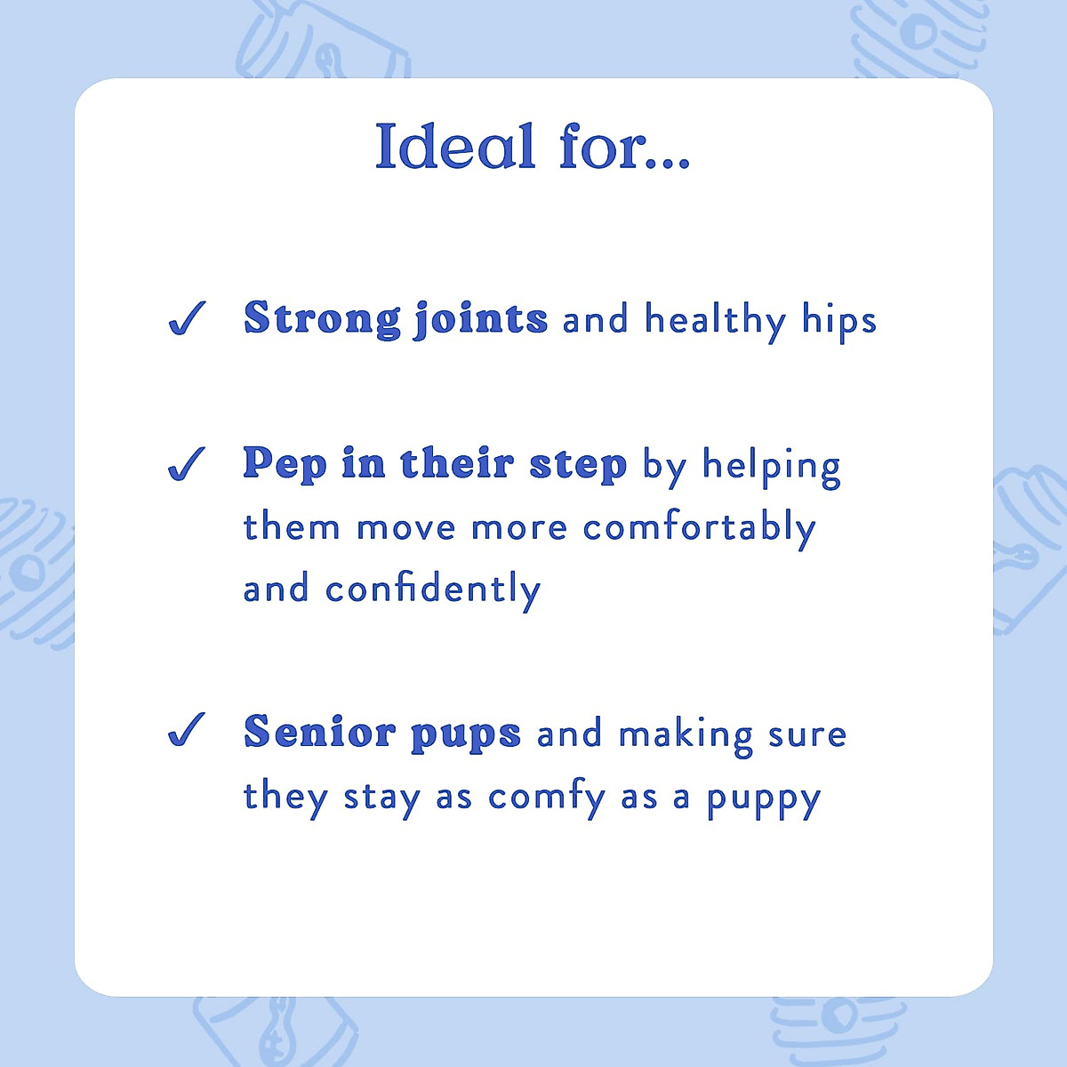 Bocce's Bakery Hip & Joint Supplement for Dogs, Daily Chews Made in The USA with Glucosamine, MSM, and Chondroitin, Supports Healthy Joints, Peanut Butter & Honey, 60 ct