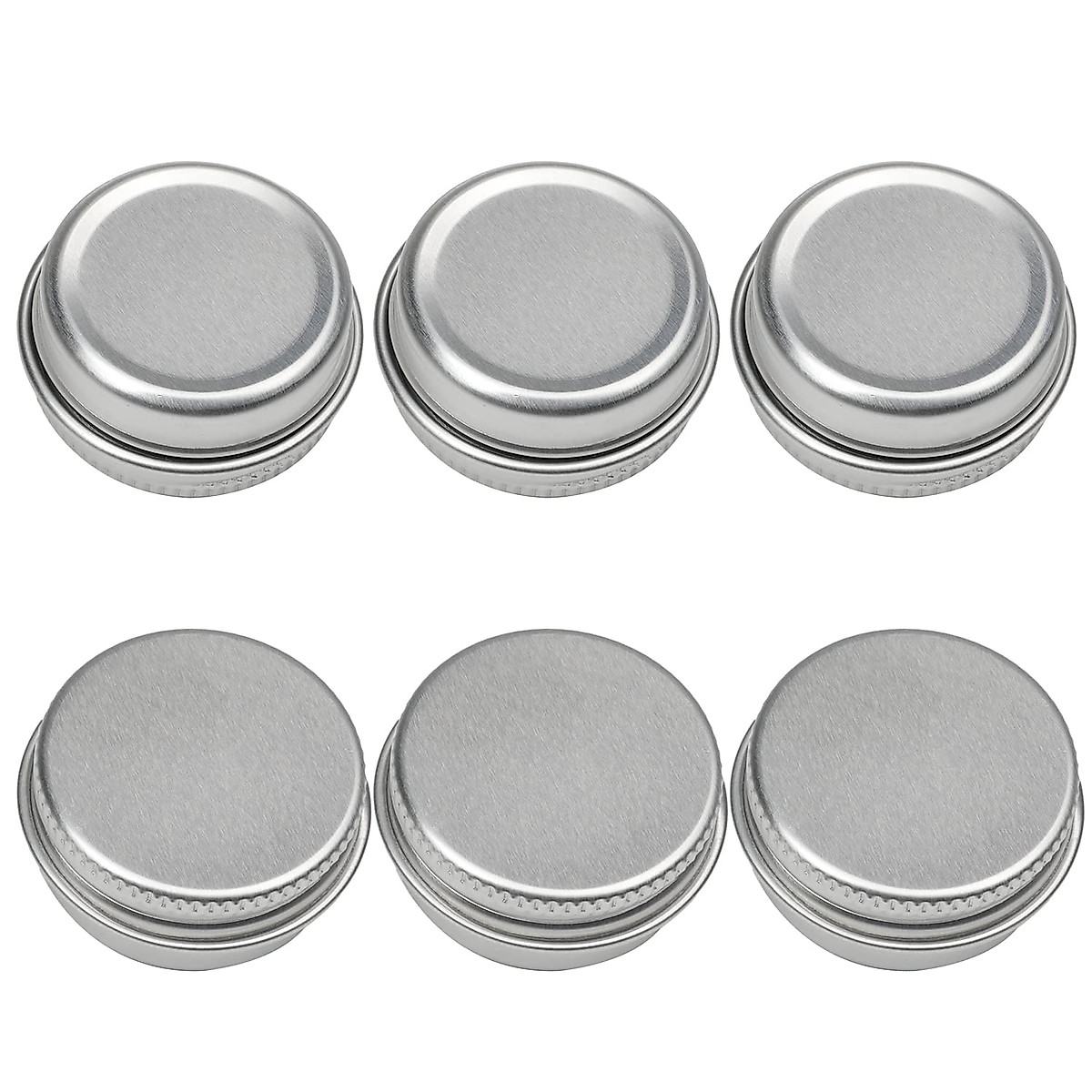 Othmro 6pcs 0.3oz Metal Round Tins Aluminum Tin Cans Containers with Screw Lid, 35*18mm(DxH) Silver tin cans for Salve, Spices, Lip Balm, Tea or Candies 10ml