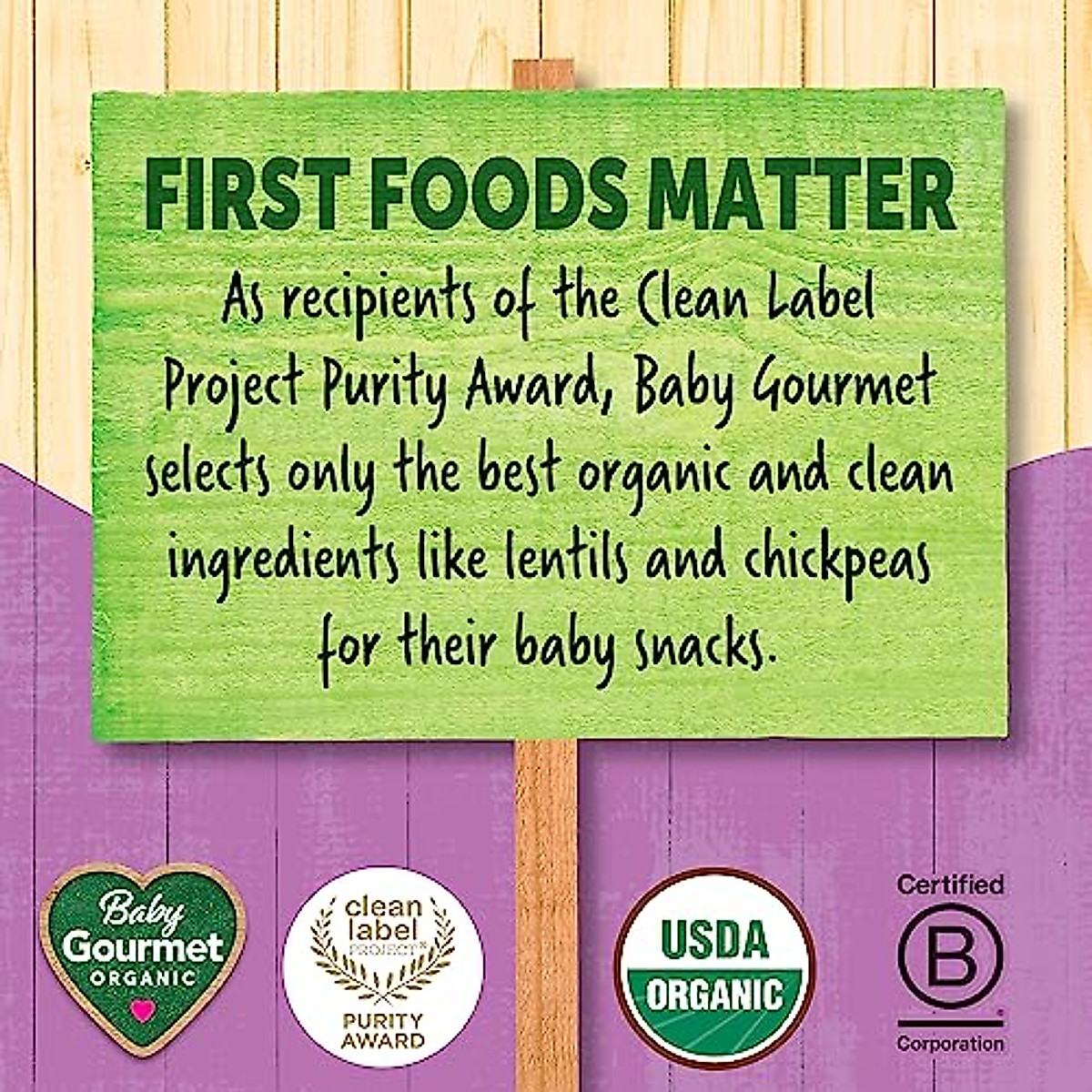 Baby Gourmet Organic Puff Snacks - Blueberry Spinach Açai - (1.4 Oz) 4-Pack