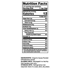 Terrasoul Superfoods Raw Organic Cacao Powder, 16 Oz, Rich Chocolate Goodness for Baking, Smoothies, and Blissful Hot Cocoa