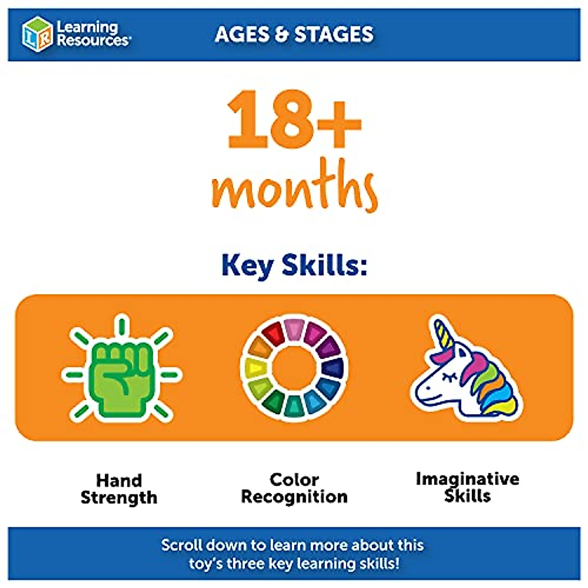 Learning Resources Spike the Fine Motor Hedgehog Rainbow Stackers - 6 Pieces, Ages 18+ months Stacking & Counting Toy for Toddlers, Montessori Toys