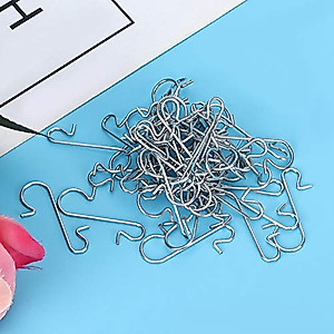 Fdit Hooks,Mini 1 Inch S Hooks, Metal Hangers Hanging Hooks Multi-Purpose Metal S-Shaped Hooks for DIY Crafts Decoration, Pack of 100(White)