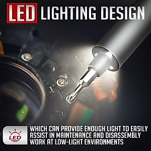 Antrango 3.7V Precision Electric Screwdriver Set, 75 IN 1 Cordless LED Light Mini Electric Screwdriver with 71 S2 Magnetic Bits, 2 Torque Settings, Rechargeable Repair Tool Set for Phone|PC|RC|Watch