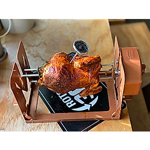 ROTO-Q 360 Family Bundle (COPPER) | The Ultimate Rotisserie Solution for Healthier Cooking | Portable, Versatile, and Energy-Efficient | Perfect for Convection Ovens, Air Fryers, BBQs, and Fire Pits | Self-Rotating Spit Roaster for Mouth-Watering Rotisser