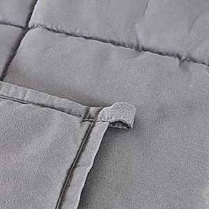 Seward Park Weighted Blanket with Removable Cover, 15lb, Full/Queen Size Bed, for Individual Between 140-190 lbs, Navy