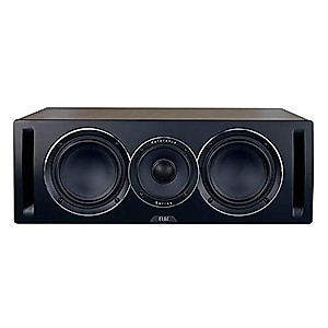 ELAC Uni-Fi Reference 3-Way 5-1/4" Center Speaker, Oak or Walnut Center Speaker for Home Theater, Black Baffle with Walnut Sides