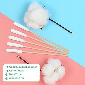Aemygo 300 Pieces Cotton Swabs for Dogs, 6 Inch Pet Cotton Ear Buds for Puppy Long Qtips for Dogs Ear Cotton Buds Dog Ear Care Cotton Sticks for Apply Medicine, Clean Wound