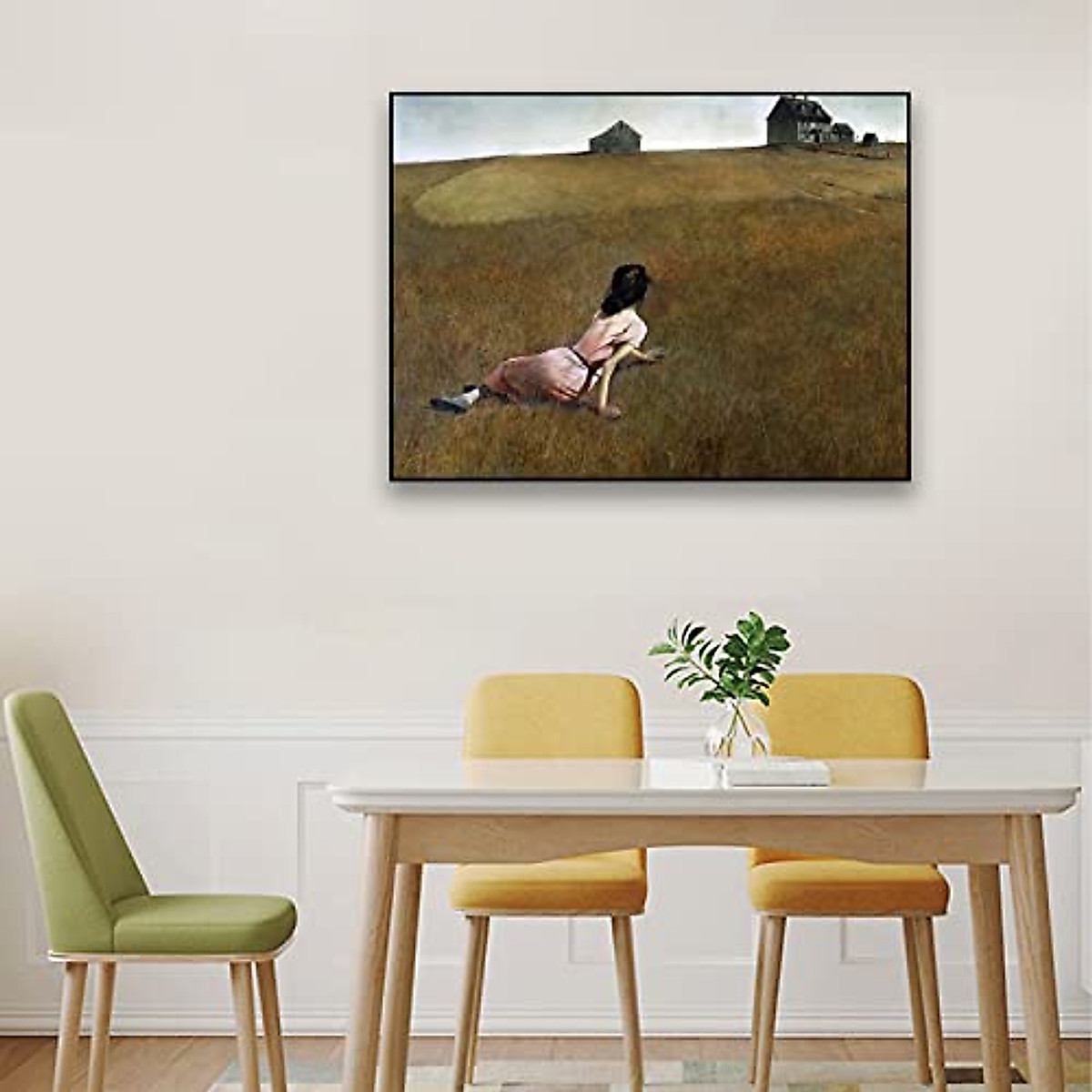 ZZPT Andrew Wyeth Christina's World Print Poster - Classic Art Poster - Canvas Print Wall Art Home Decor Unframed for Living Room Bedroom Office (12x16in/30x40cm)
