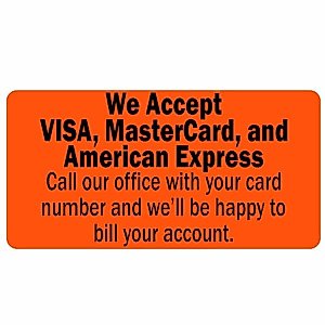 LabelValue.com | We Accept Visa, MasterCard, and American Express Labels/stickers - 500 Labels Per roll