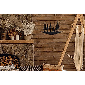 Whitetail Deer Buck Pines | Laser Cut Metal Wall Art Sign for Rustic Home, Cabin, Garage, and Man Cave Decor | BIG GAME STEEL