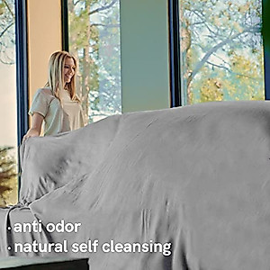 YnM Cooling Bed Sheet Set with 100 Percent Rayon Derived from Bamboo, 400TC Fabric with 2 Pillowcases and Flat Sheet, Deep Pocket Fit 19'', Silky-Soft & Sweat Wicking, 4 Piece (Queen, Dark Grey)