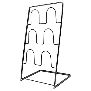 Cabilock 3 Tiers Shoes Rack Entryway Shoes Storage Organizer Metal Slippers Shelf Shoes Stand Space Saving Shoes Storage Shelf for Entryway Living Room Bathroom Black