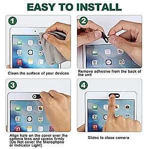 ONKENTET 6PCS Webcam Cover Slide Compatible with Tesla Model 3 Y X S 2017-2023 Accessories Car Camera Cellphone Laptop Privacy Covers Slide Frosted Interior Cabin Front Camera Thin Cover (Blue)