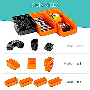 Best Choice Products 38x21.25in 44-Piece Wall Mounted Peg Board, Garage Storage Rack, Tool Organizer w/ 28 Storage Bins, 14 Accessories, 110lb Capacity
