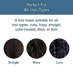 Scala (2 Pack Extra Large Microfiber Hair Towel 24" x 48" Anti Frizz for Long Hair, Multipurpose Bath Towel for Pool, Gym, Yoga, Camping - Quick Drying, Ultra Absorbent Includes Towel Clips