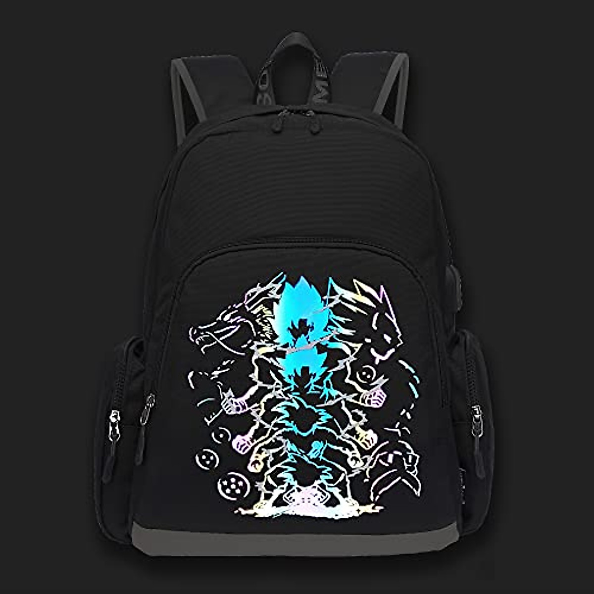ABTXB DBZ Luminous School Backpack Reflective Backpack for School and Sport, Multicolor, 18.9 x 14.1x 7.8 inches