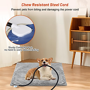 Heated Cat Bed for Indoor Cats, Electric Pet Heating Pad for Dogs Cats with Timer, 9 Level Temperature Cat Heating Pad Waterproof Heated Mat for Puppy Dog Cat (18" X 18")