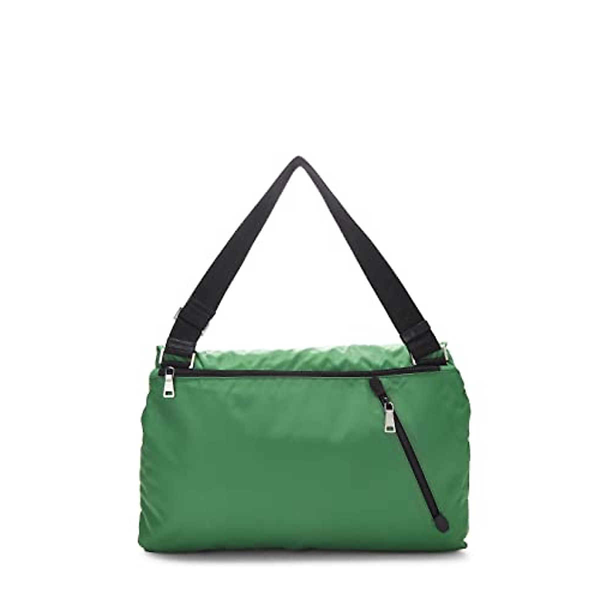 Prada, Pre-Loved Green Tessuto Double Buckle Messenger Large, Green