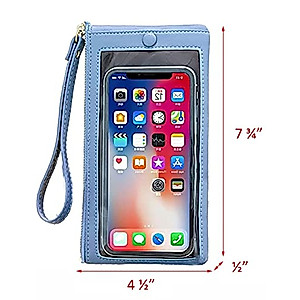 Touch Screen Phone Bag Case Wristlet Handbag Wallet for Women Girls (F4 Lilac - Touch Screen)