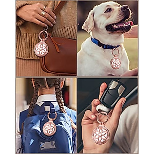 Airtag Holder,Metal Badge Rhinestone Airtag Key Chain,Diamonds Shine Air Tag.Holder Keychain,Air Tag Key Chain Compatible Apple Air tag