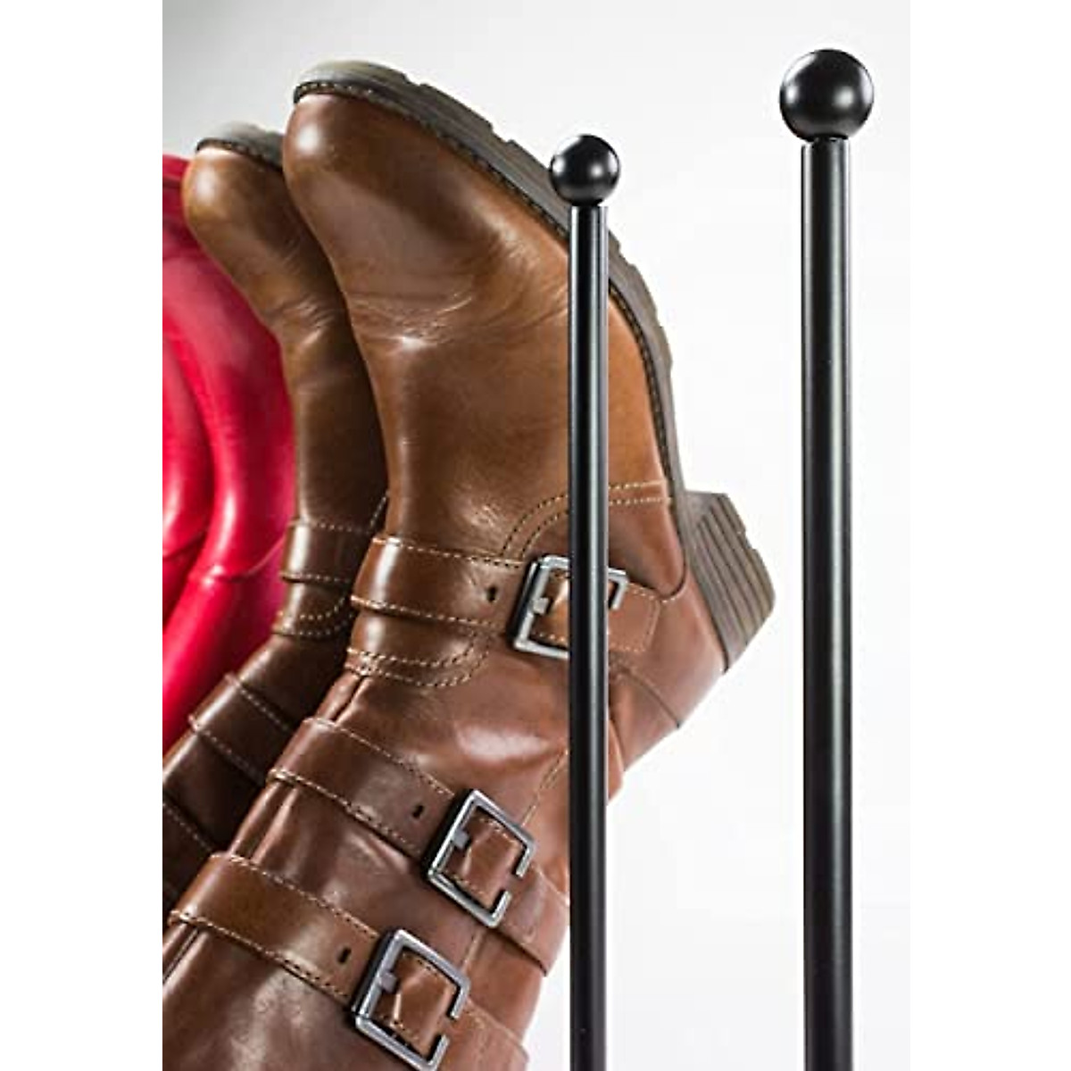 Solid Aim Tools 4-Pair Boot Rack ,Boot Organizer Creative Indoor/Outdoor Wrought Iron Boot Rack Stand , Elegant & Steady Boot Organizer By Present Natural.