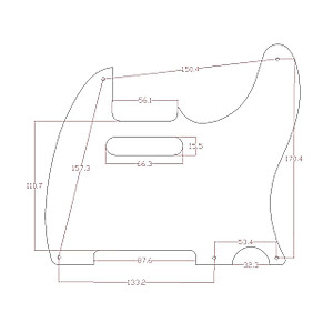 KAISH American Vintage 5 Hole Tele Pickguard TL Guitar Pick Guard Scratch Plate for Tele/Telecaster Aged White 3 Ply