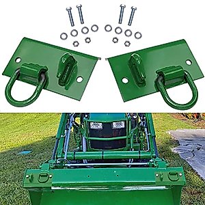 osemar Tractor Bucket Hooks Bolt On Grab Hooks and D Ring Compatible With John Deere 1025R 2032R 3320 2520 Compact Tractor
