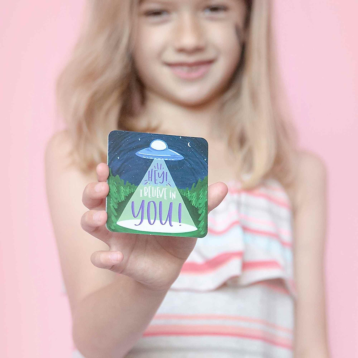 bloom daily planners Student Empowerment Card Deck - Cute Sentimental Quote Cards for Teachers to Give Kids - Set of Thirty 3" x 3" Cards - Assorted Designs