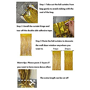 2 Pack Green foil Fringe Curtains 3.2 ft x 8.2 ft + 1 Pack Tablecloth 54” x108 for Birthday Wedding Christmas Bridal Shower Bachelorette Holiday Party Backdrops Photo Booth Props (Green)