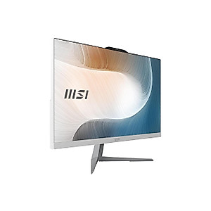 MSI Modern AM242 AIO Desktop, 23.8" FHD IPS-Grade LED, Intel Pentium G7505, 4GB Memory, 128GB SSD, WiFi 5, BT 5.1, White, Windows 11 PRO (11M-894US)