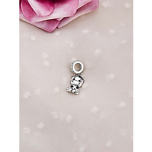 PROESS Sterling Silver Cow Charm Highland Cow Charm Cow Bead Cow Jewelry Gifts for Women