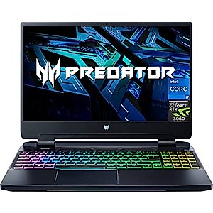 Acer Predator Helios Gaming Laptop 2023 Newest, 15.6" FHD 165Hz Display, Intel Core i7-12700H, 16GB DDR5 RAM, 512GB SSD, NVIDIA GeForce RTX 3060 Graphics, Bluetooth, Wifi6, Windows 11 Home, Black