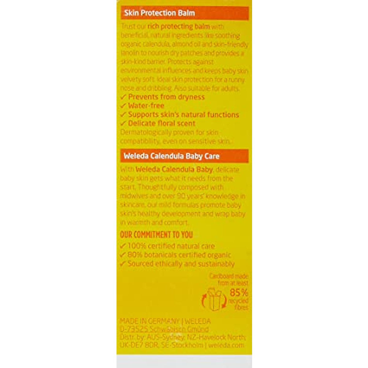 Weleda Baby Calendula Weather Protection Cream, 1 Fluid Ounce