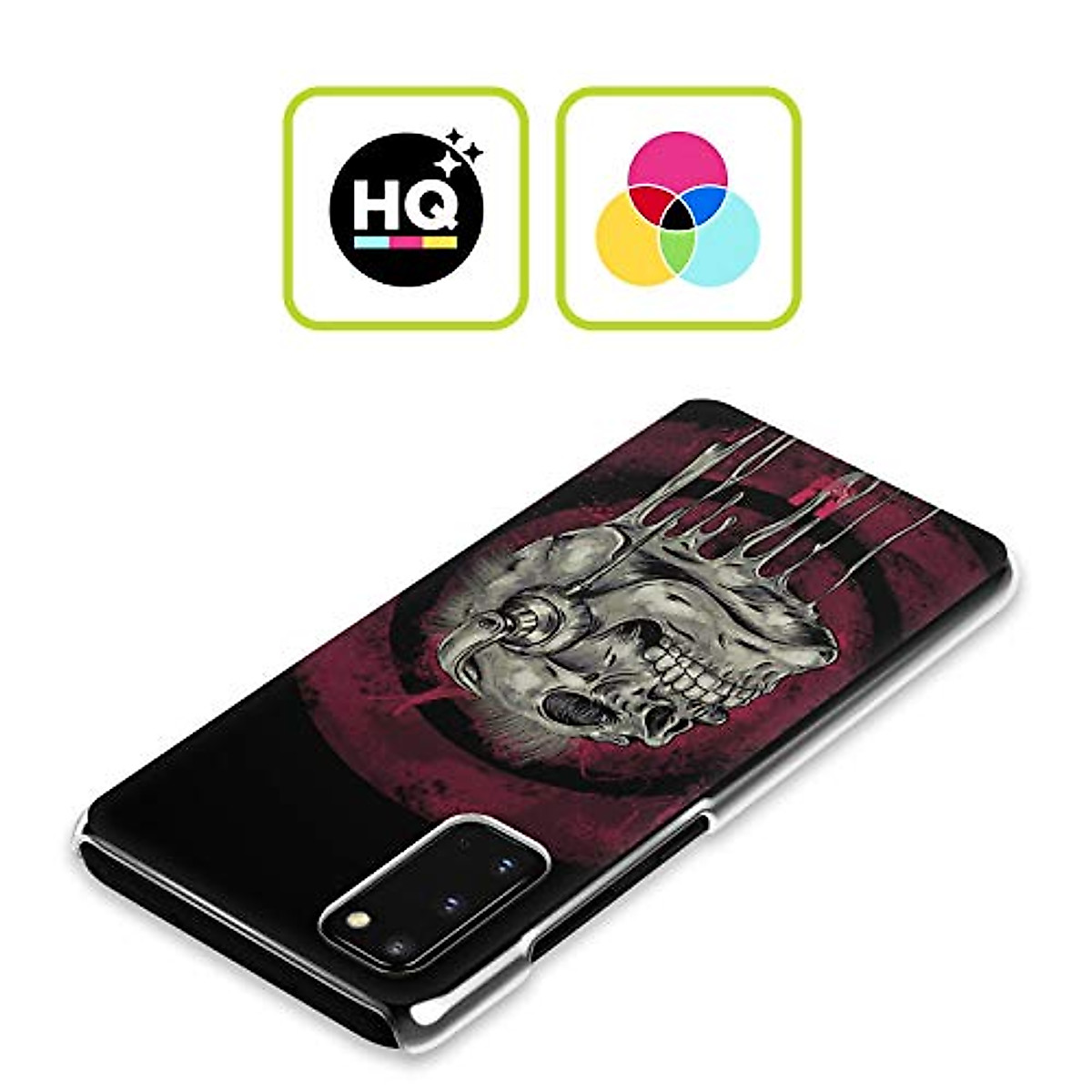 Head Case Designs Music Head Skull of Rock Hard Back Case Compatible with Galaxy A52 / A52s / 5G (2021)