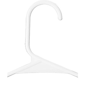 Zoyer Plastic Hangers (50 Pack, White)- Durable Clothes Hangers- Space Saving Shirt Hangers- Slim Coat Hangers- Suit Hangers