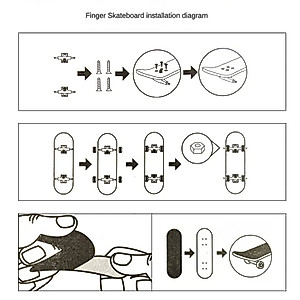 Pro Fingerboard Complete 30mm Skateboard Mini Small Hand Skate Professional Finger Board Full Wood Maple Wheels with Bearings for Kids (B1)