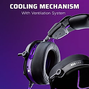 PDP Victrix Pro AF Premium Wired Esports Gaming Headset for PlayStation 5 - Removable Boom Microphone PS4/PS5/PC (Black/Purple)