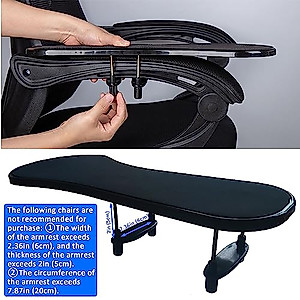 LL-COEUR Arm Support Wrist Rest for Table and Chair, Ergonomic Armrest Desk Extender, Multifunctional Computer Mouse Pad Holder (Black)