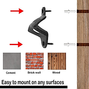 Cast Iron Wall Mounted Bottle Opener- 2PCS Vintage Beer Bottle Opener with Self-Tapping Screws for Rustic Farmhouse Bars KTV Hotels Home WD05