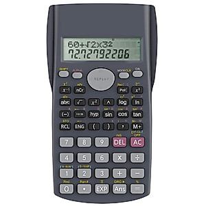 Helect 2-Line Engineering Scientific Calculator, Suitable for School and Business (Black)