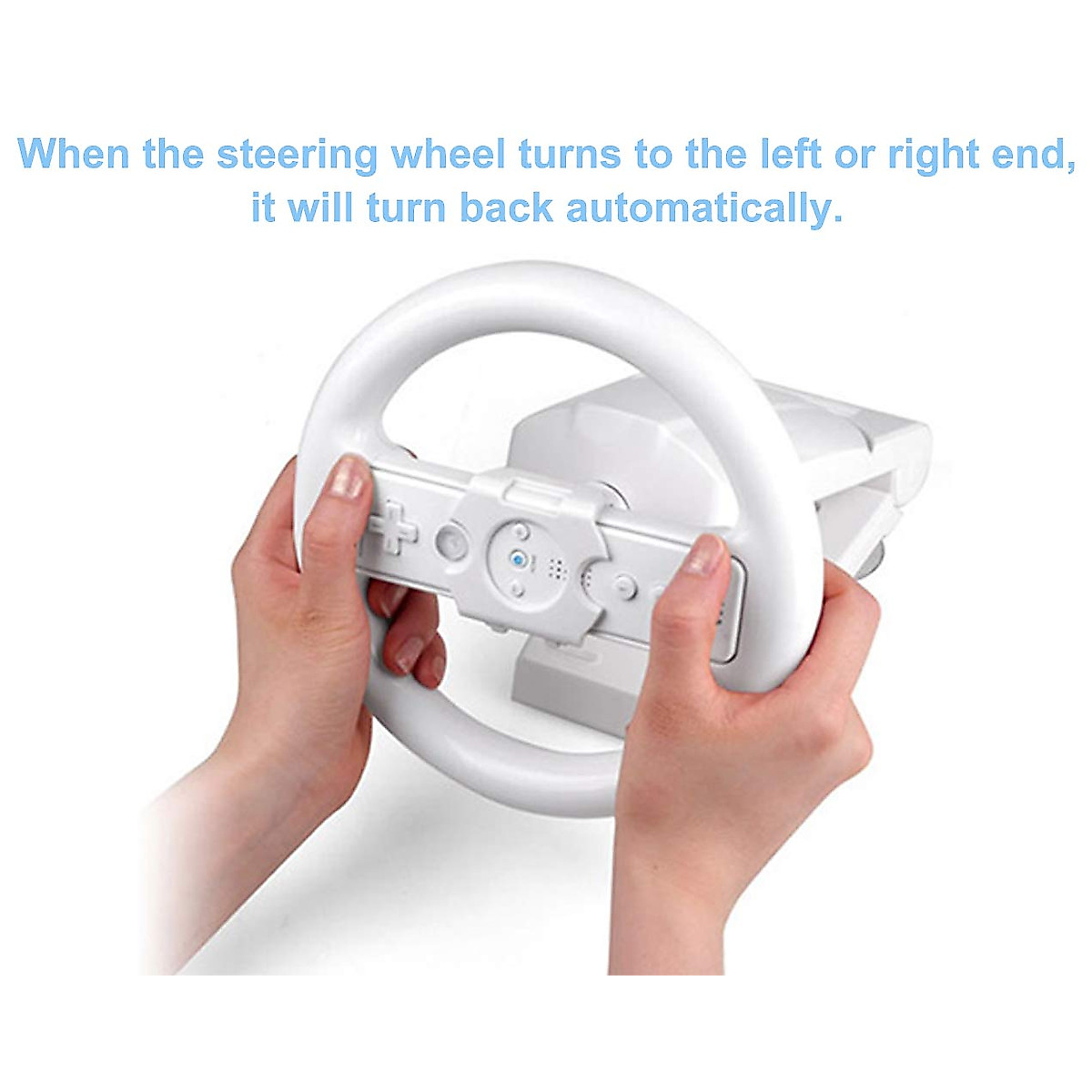 OSTENT Multi-angle Racing Game Steering Wheel Stand for Nintendo Wii Console Controller Color White
