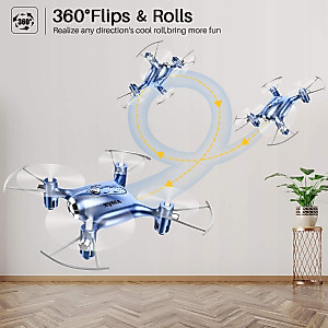 SYMA Mini Drones for Kids or Adults, Easy Indoor Flying Helicopter with Auto Hovering,3D Flip,Headless Pocket Quadcopters UFO Toy Gift for Boys Girls