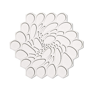 modern-twist 7 x 7" Hive Silicone Trivet, Heat Resistant Up To 675°F, Non Slip, Protects Table From Heat, Cloud, Pack of 1