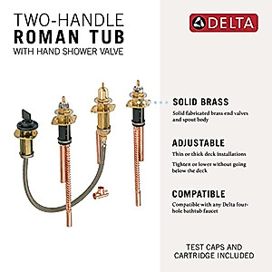 Delta Faucet Roman Tub Rough-In Valve for Delta 2-Handle Roman Tub Bath Faucets with Hand Showers R4707