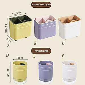 Dxcaicc Kitchen Utensil Holder,Tableware Storage Organizer,Chopstick Basket Storage Rack with compartments,Tableware Storage Box Multifunctional Plastic Drainage,B