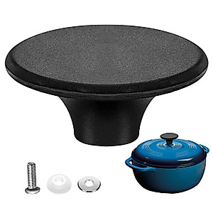 Dutch Oven Knob Replacement Pot Lid Handle Compatible with Le Creuset, Aldi, Lodge and Other Enameled Dutch Oven, Black(1 Set)
