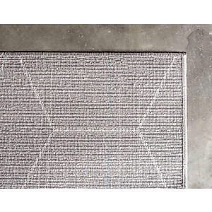 Unique Loom Trellis Frieze Collection Area Rug - Geometric (8' x 10', Light Gray/ Ivory)