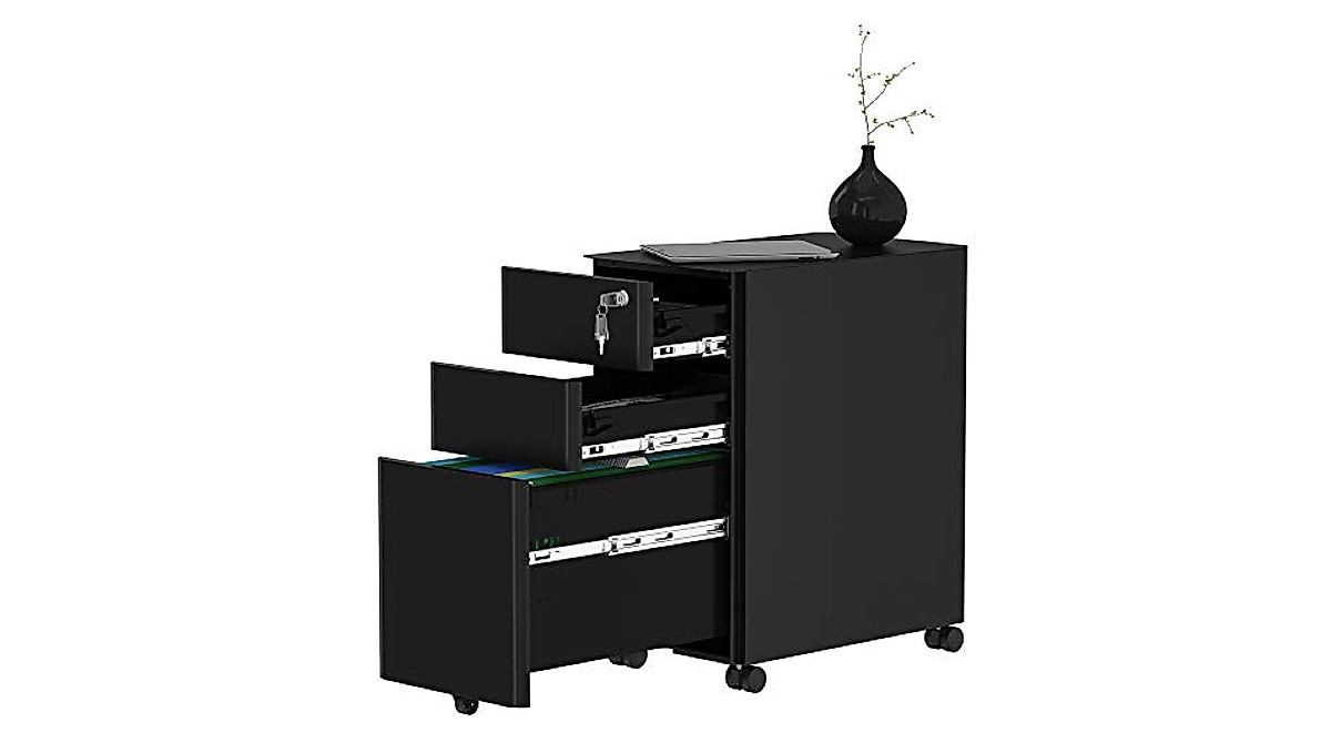 YITAHOME Slim Locking File Cabinet for Office & Home Storage