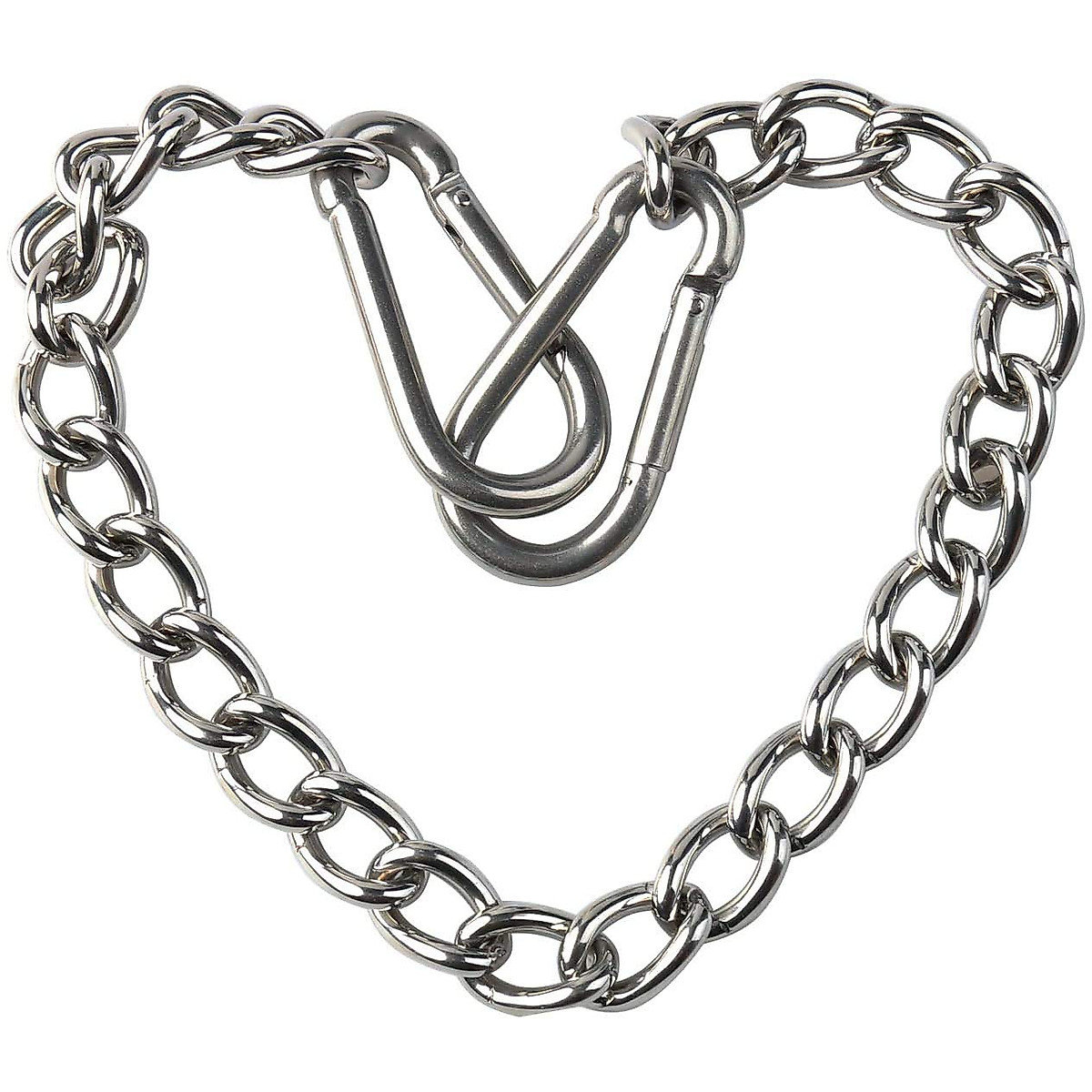 LICY Swing Heavy Punching Bag Chain for Hammock Chair Aerial Yoga Indoor Outdoor Stainless Steel Kit with 2 Carabiner Hooks 600 LB