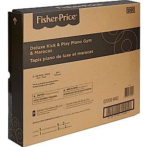 Fisher-Price Baby Bouncer Animal Wonders Jumperoo Activity Center & Fisher-Price Baby Playmat Deluxe Kick & Play Piano Gym & Maracas with Smart Stages Learning Content